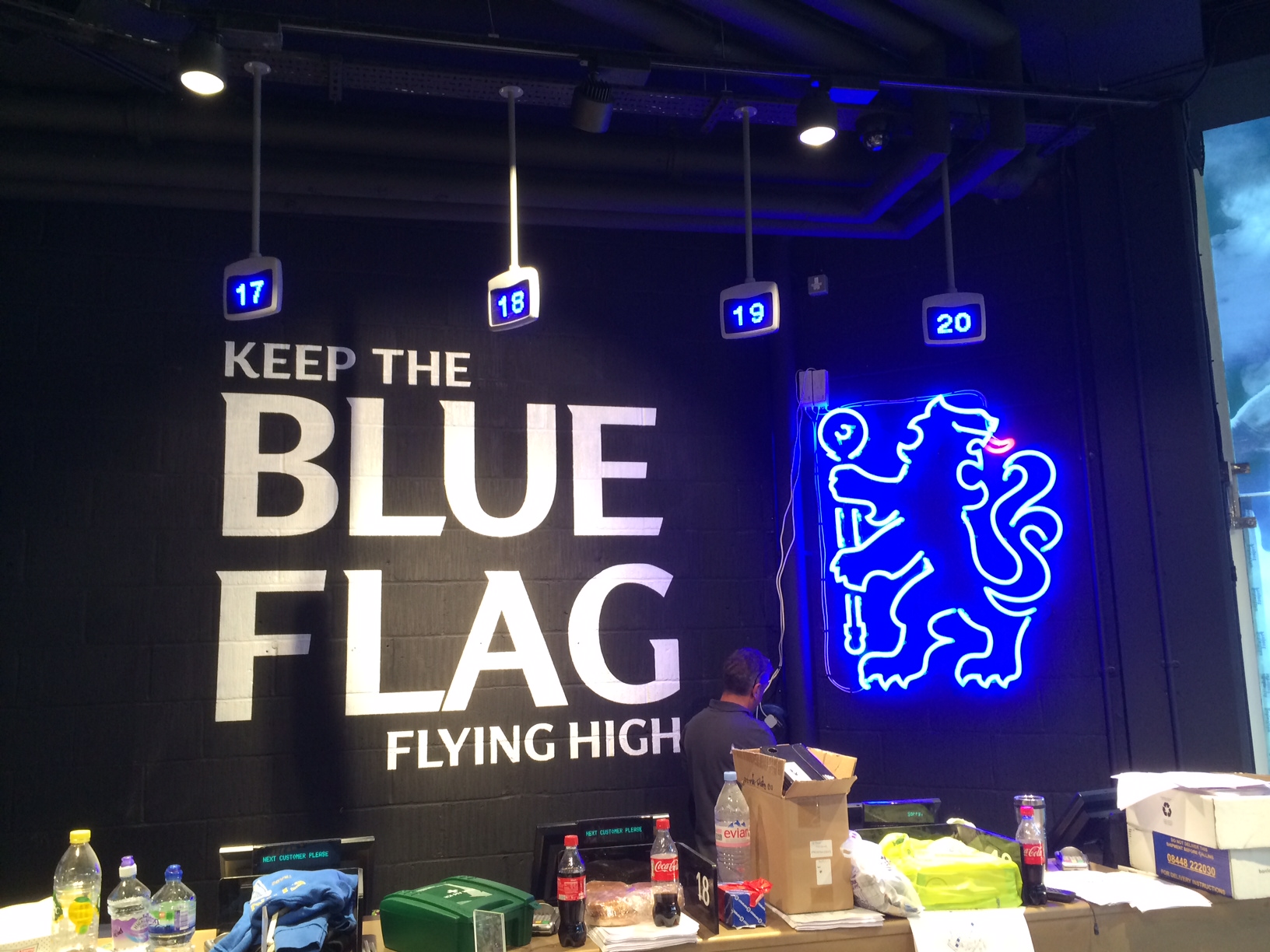 Neon install at Chelsea FC’s new mega store – Cabot Neon Signs